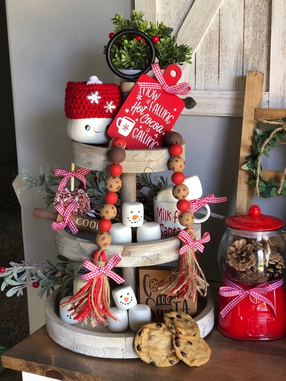 Cookies for Santa Decor Bundle Set of 3 Christmas Tiered | Etsy