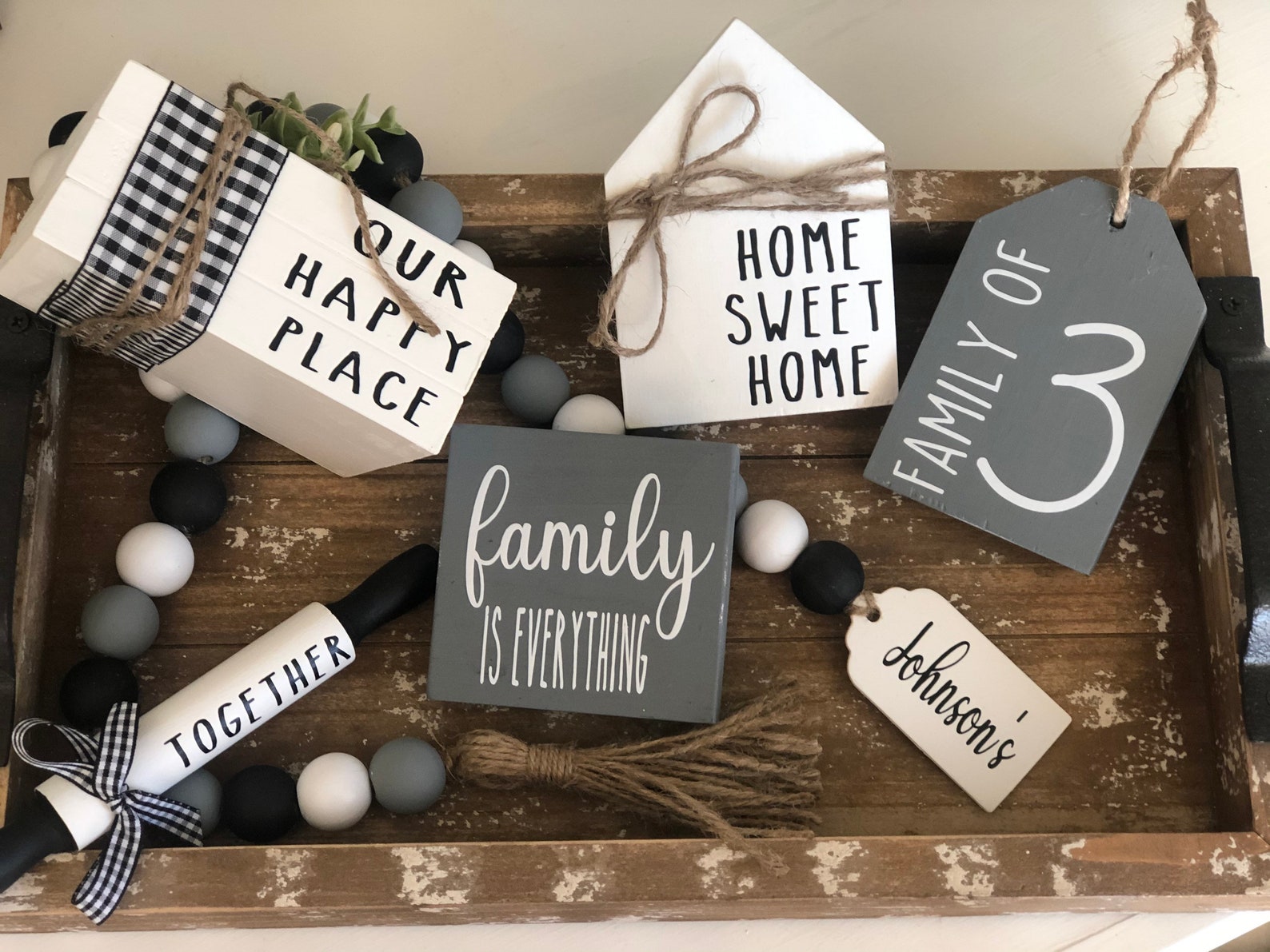 Together Decor Bundle Family Tiered Tray Decor Rae Dunn - Etsy