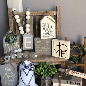 Home Decor Bundle, Tiered Tray Decor, Rae Dunn Inspired, Farmhouse ...