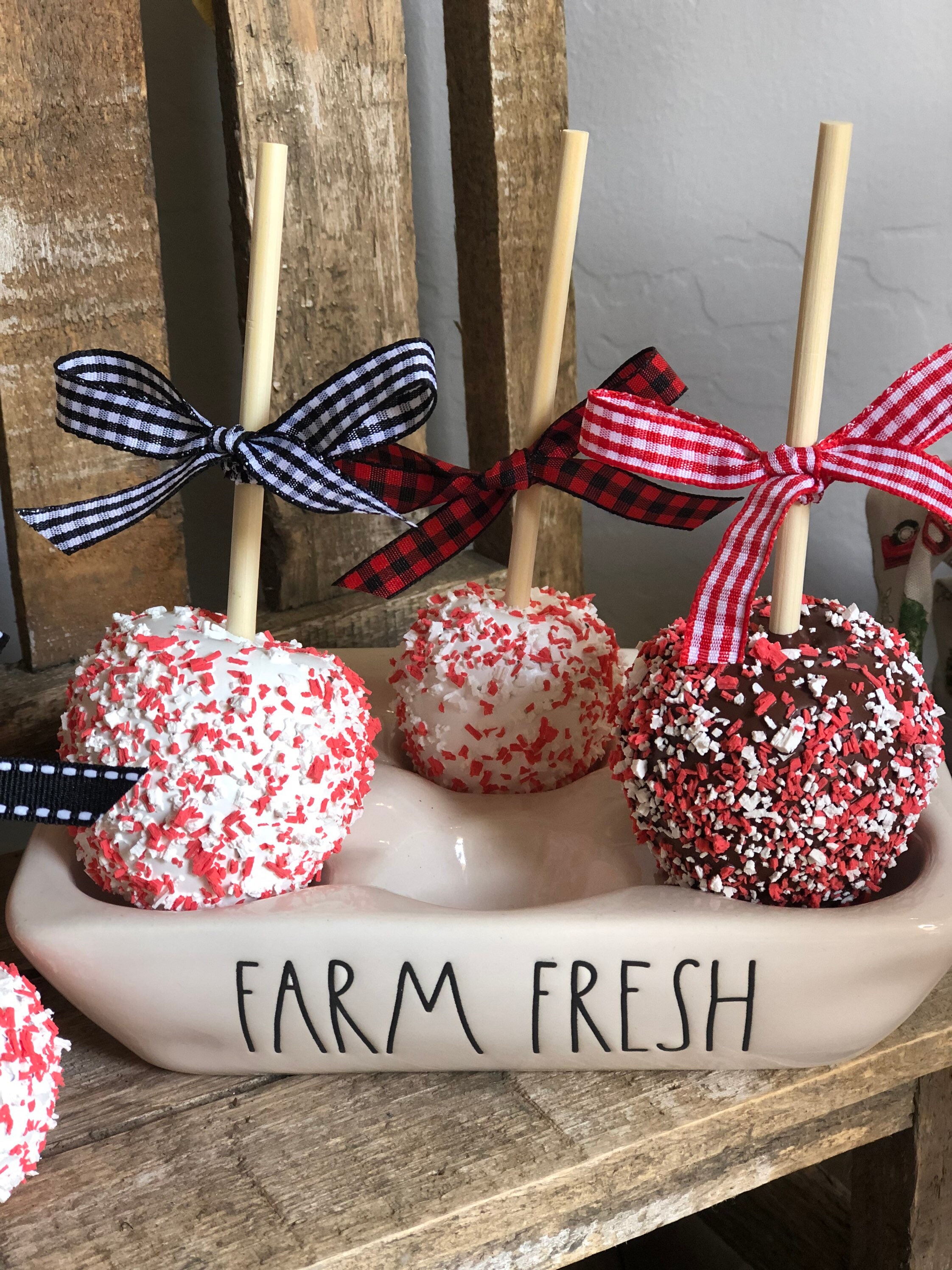 Faux Mini Candy Apples | Chocolate Faux Candy Apple With Crushed ...