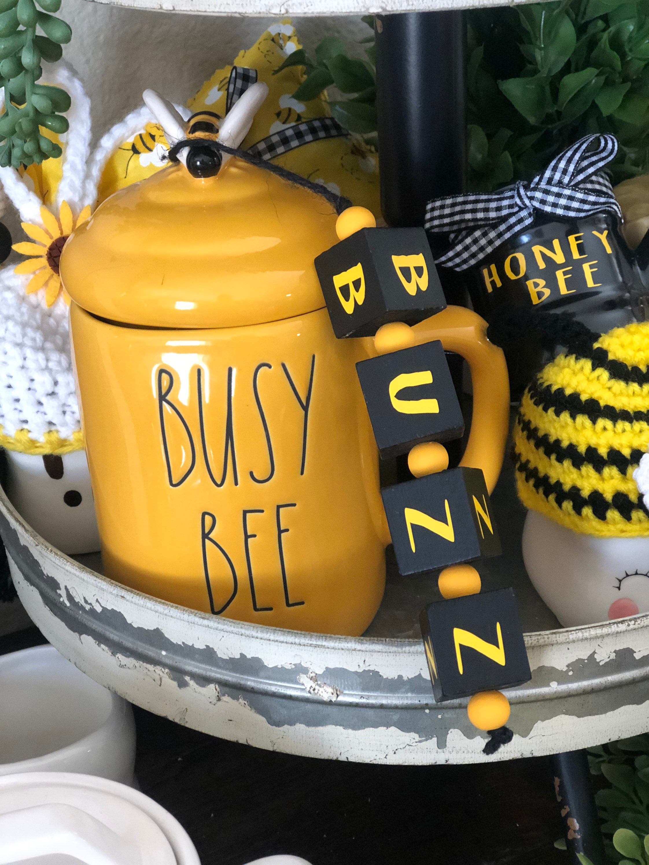 Buzz Bead Block Garland Bee-Tiered Tray Decor Rae Dunn | Etsy