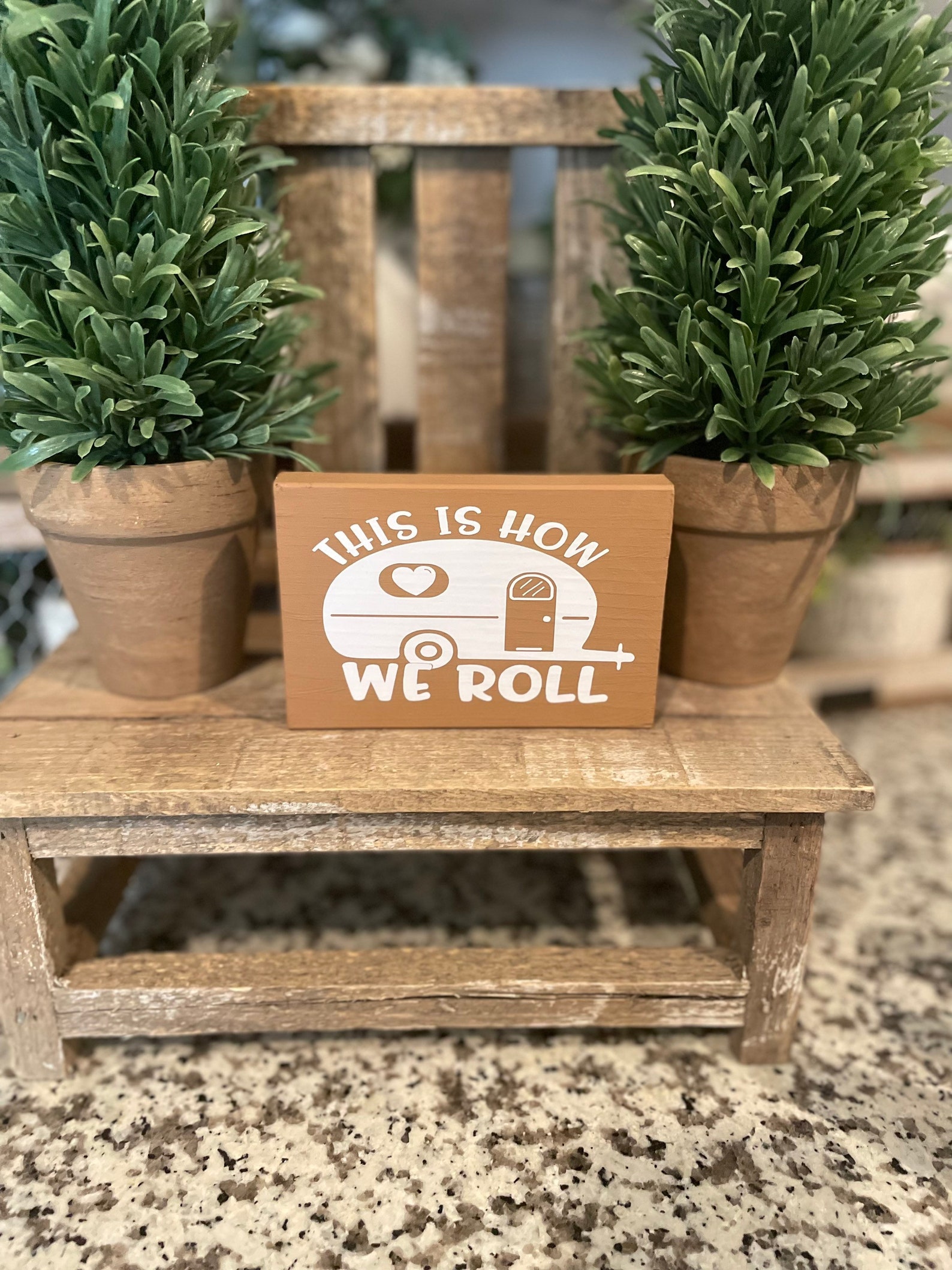Camping Mini Wooden Sign Set - Home Sign - Farmhouse Sign - Camping ...