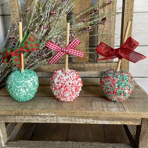 Faux Mini Candy Apples | Chocolate Faux Candy Apple With Crushed ...