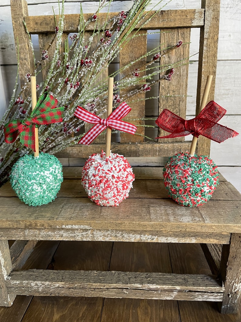 Faux Mini Candy Apples | Chocolate Faux Candy Apple With Crushed ...