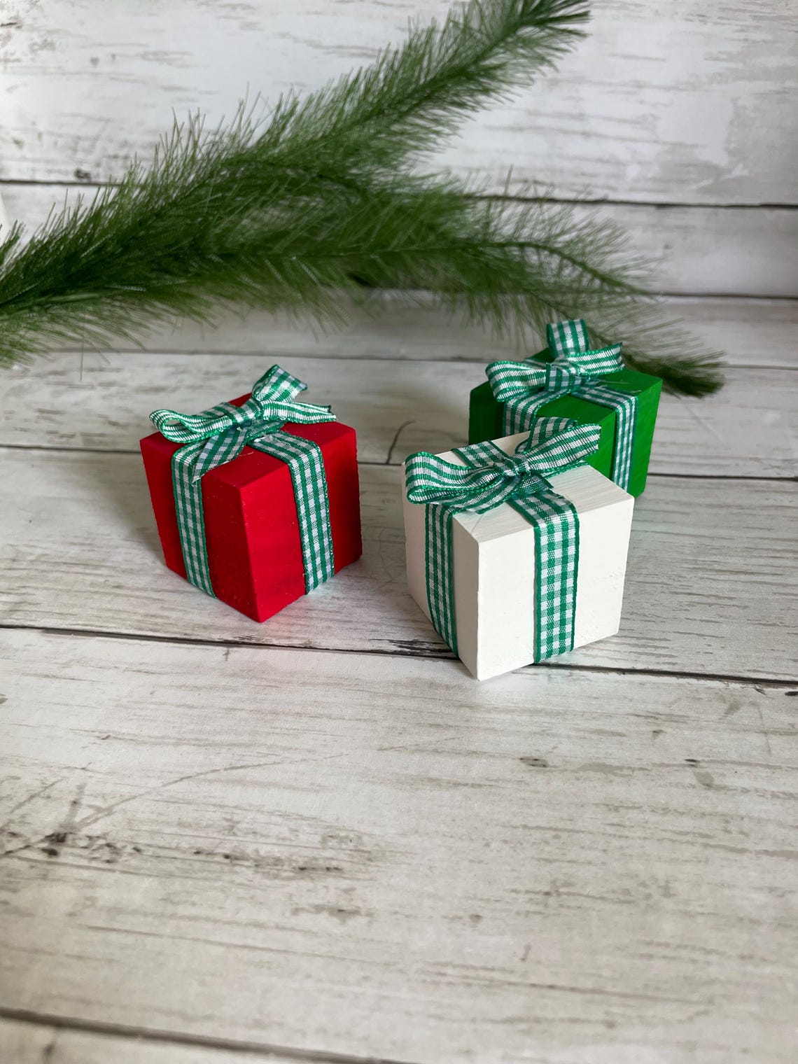 Present Blocks- Christmas -tiered Tray Decor-winter Decor - Etsy