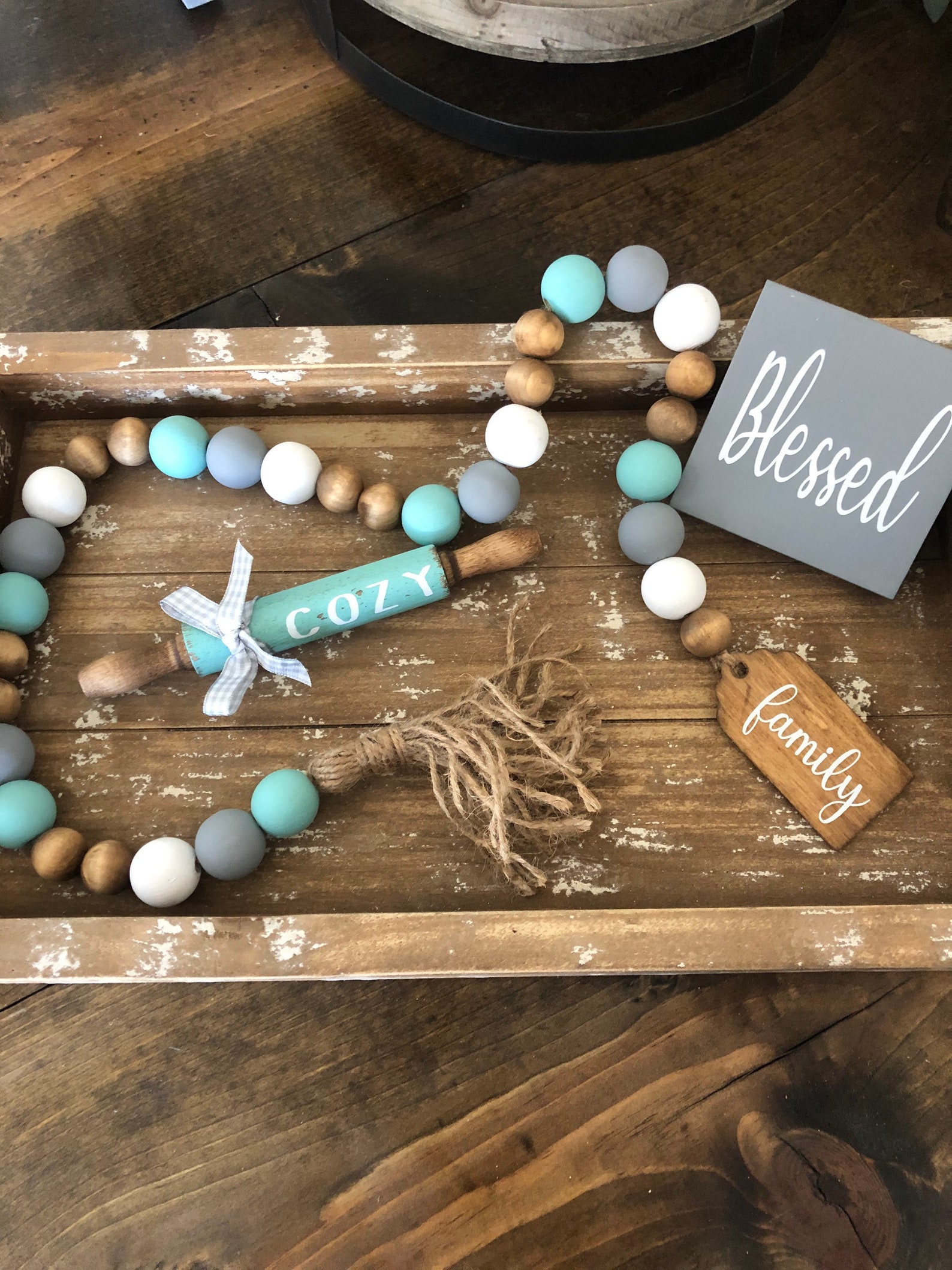 Family Decor Bundle Tiered Tray Decor Rae Dunn Inspired - Etsy