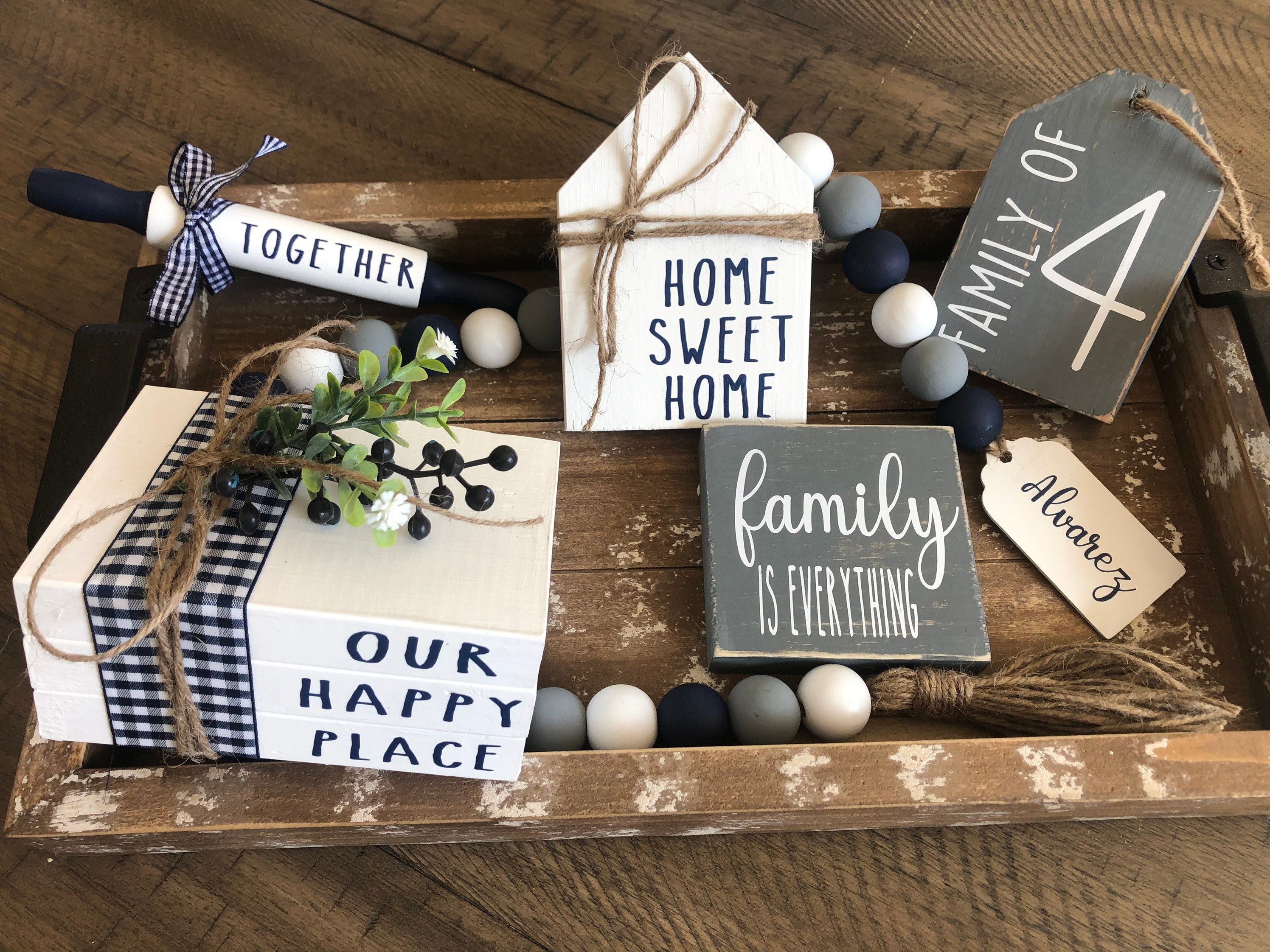 Together Decor Bundle Family Tiered Tray Decor Rae Dunn - Etsy