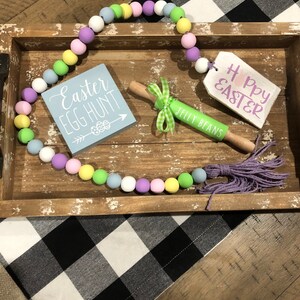 Easter Decor Bundle, Happy Easter, Set of 3, Easter Tiered Tray, Easter ...