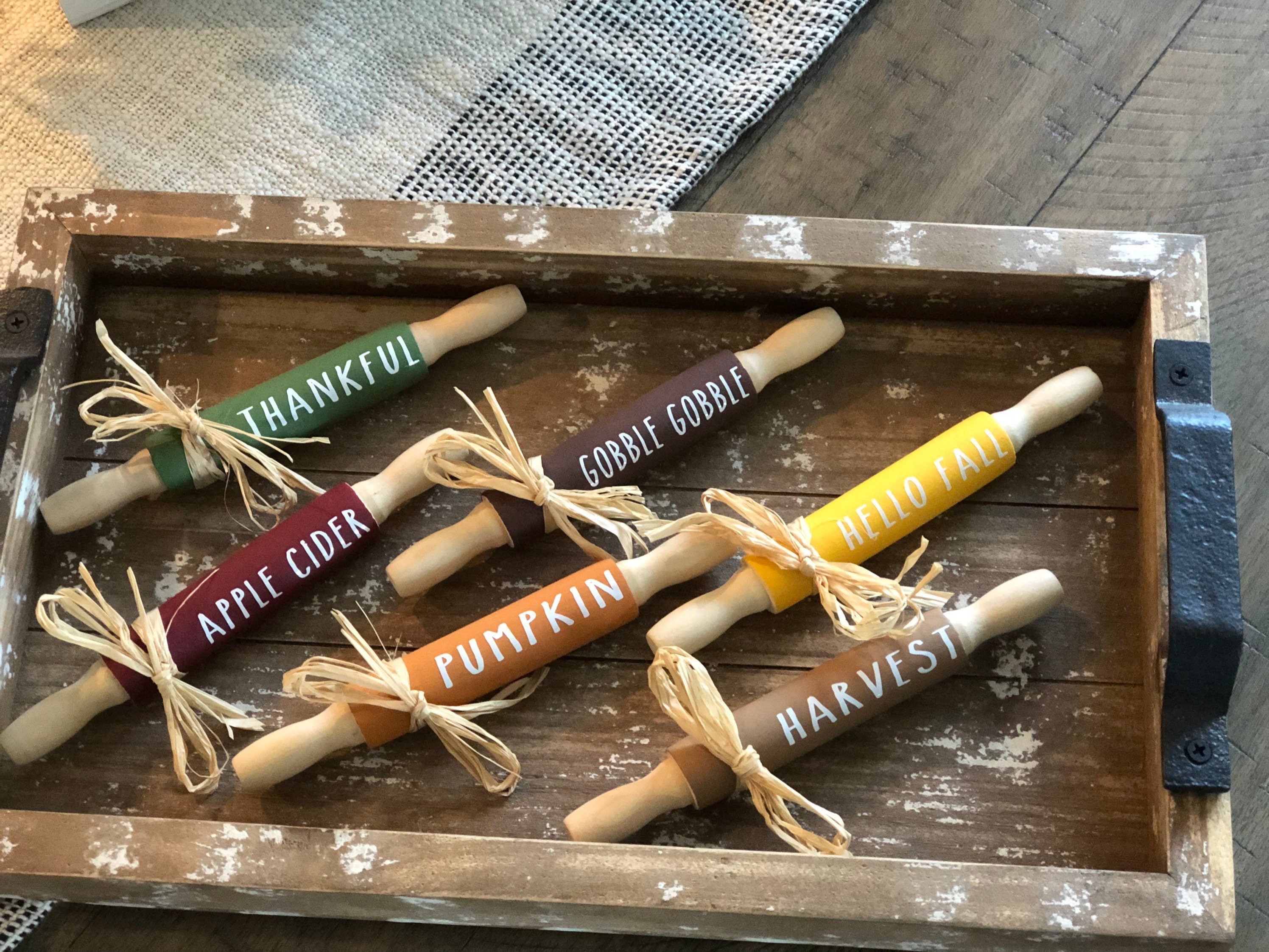 Fall Farmhouse Rolling Pins Farmhouse Tier Tray Decor - Etsy