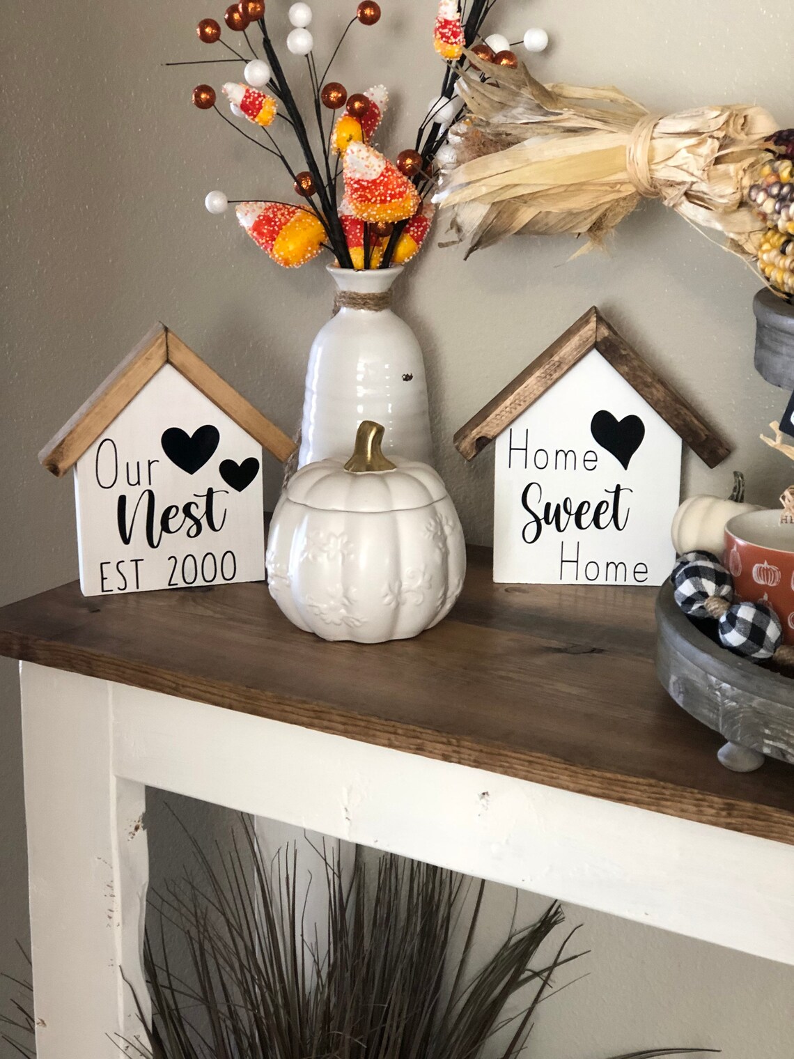 Wooden House Sign - Rae Dunn Inspired Home Sign - Farmhouse Sign - Etsy