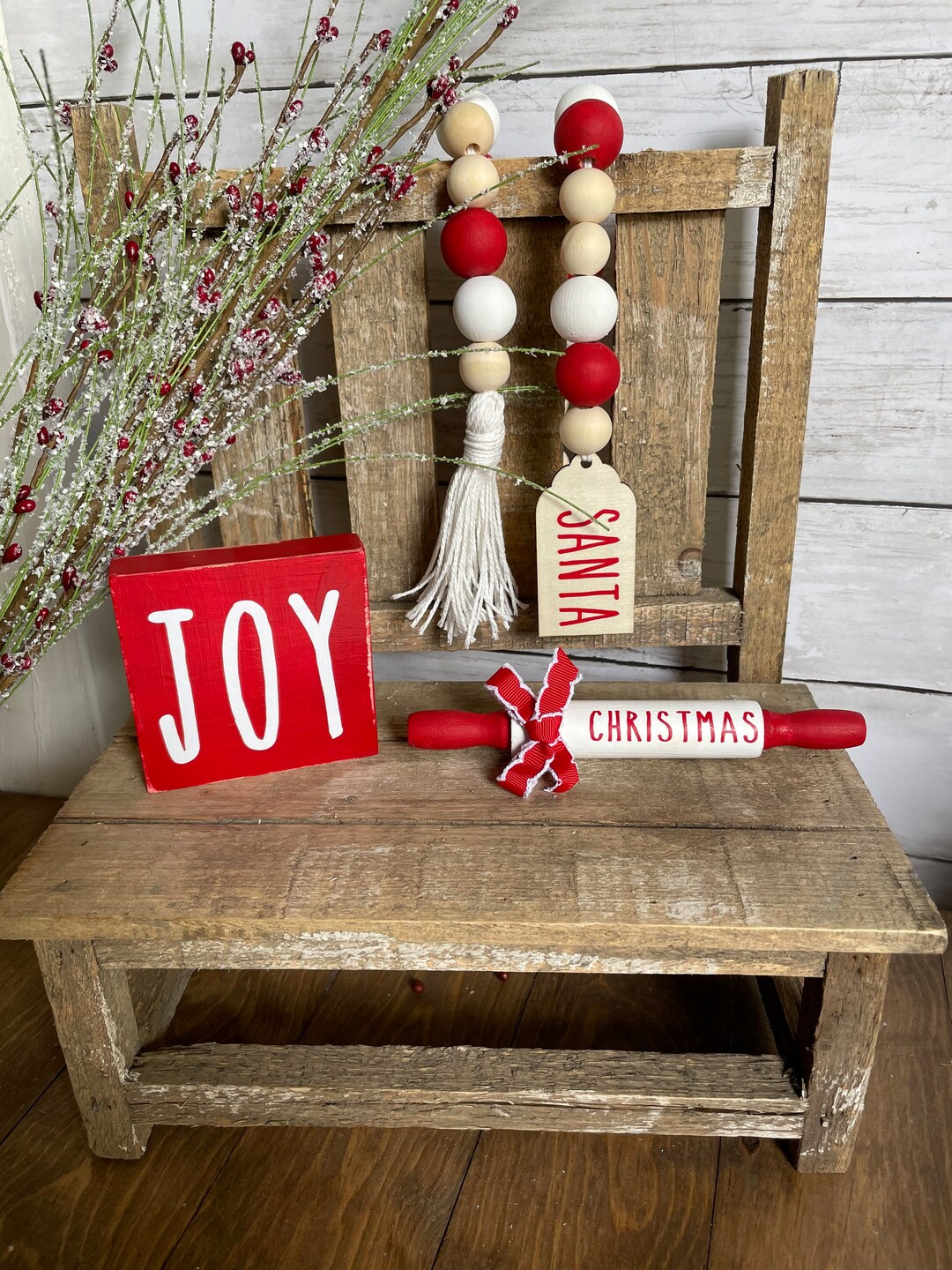 Christmas Decor Bundle, Set of 3, Christmas Tiered Tray, Christmas ...