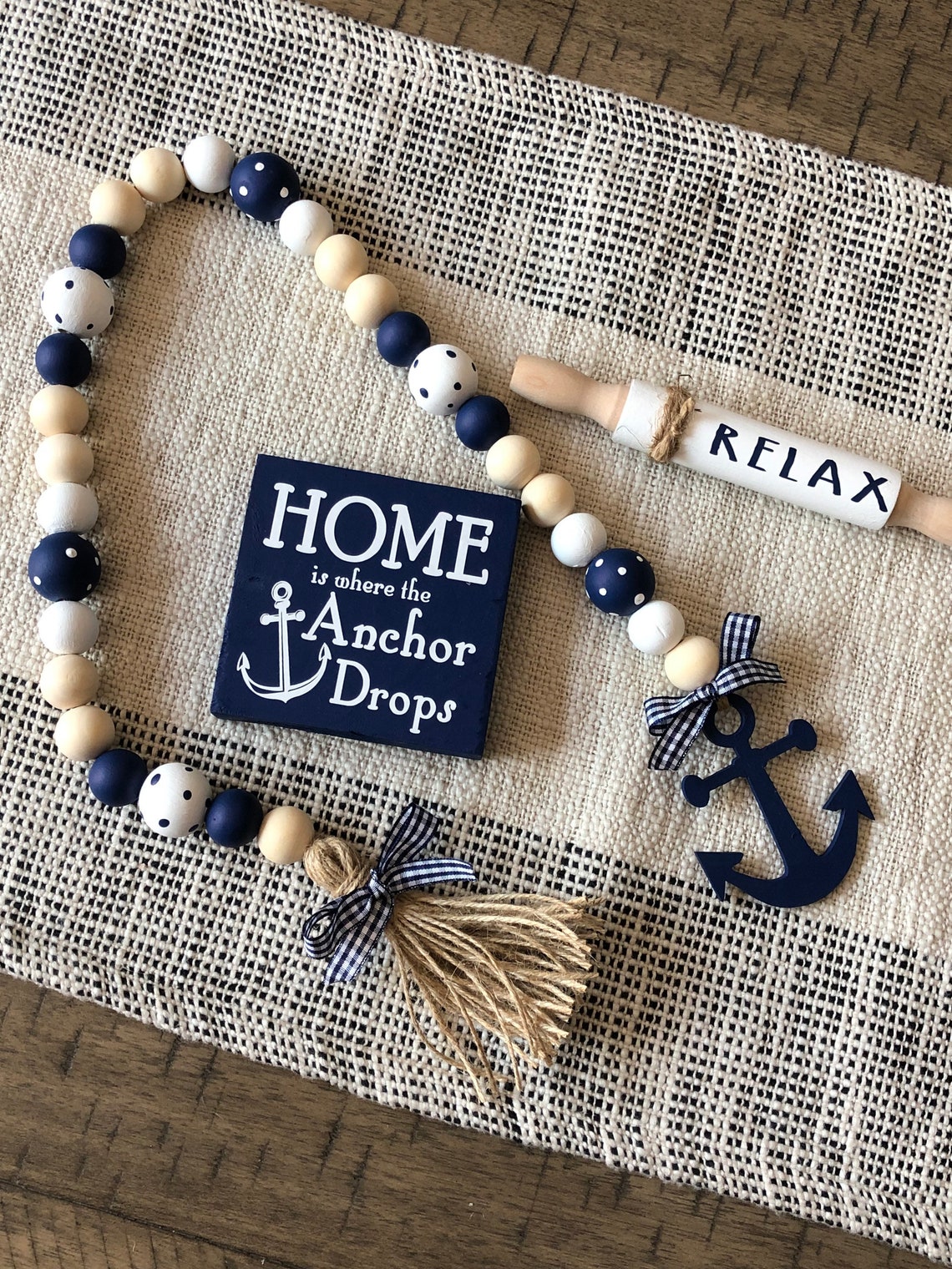 Nautical Decor Bundle Tiered Tray Decor Rae Dunn Inspired - Etsy