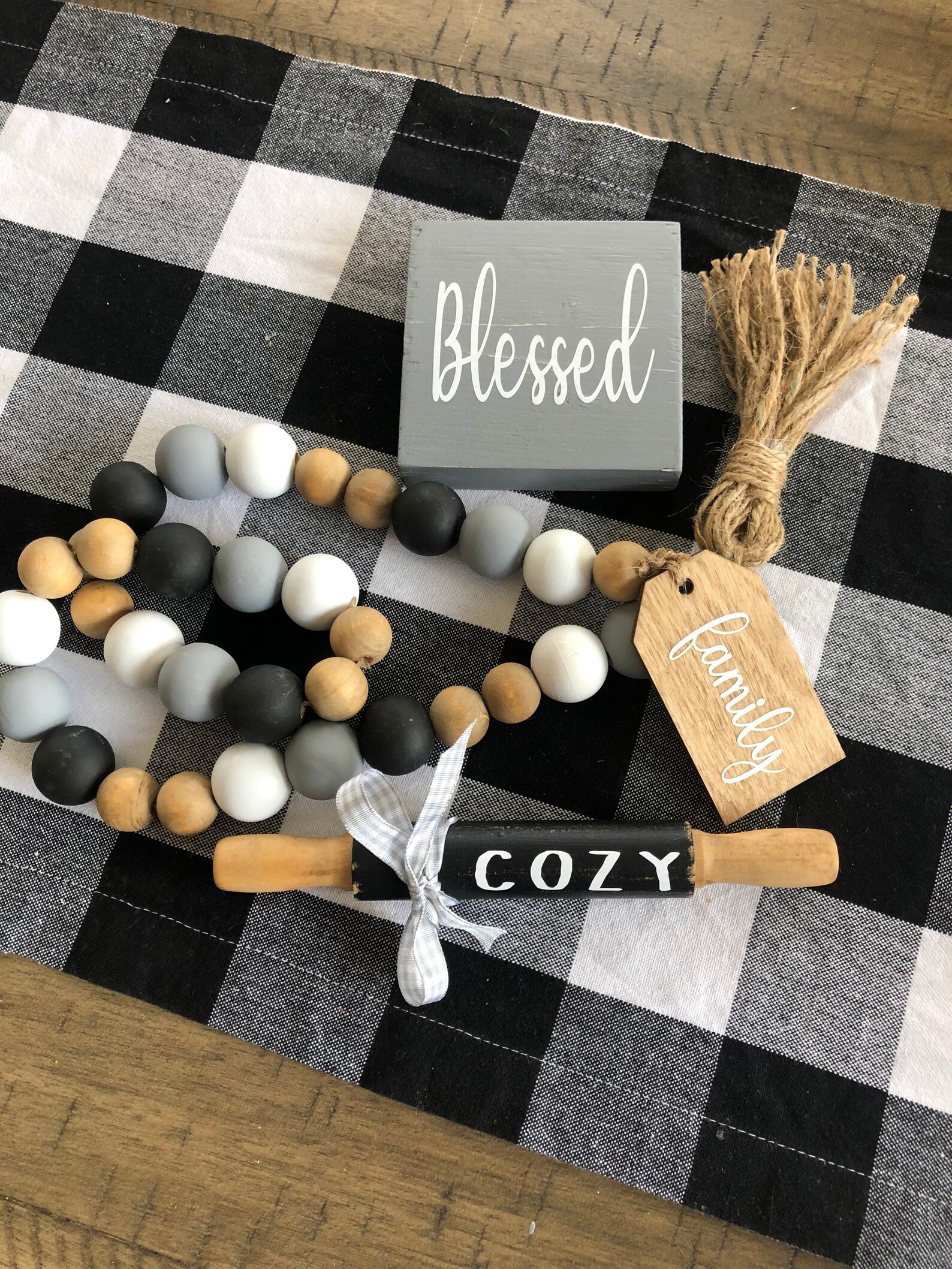 Family Decor Bundle Tiered Tray Decor Rae Dunn Inspired - Etsy