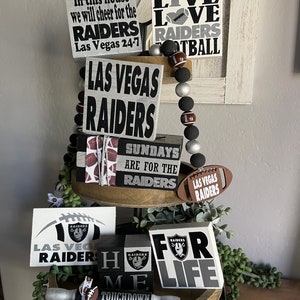 Football Tiered Tray Decor, PICK YOUR TEAM - Etsy