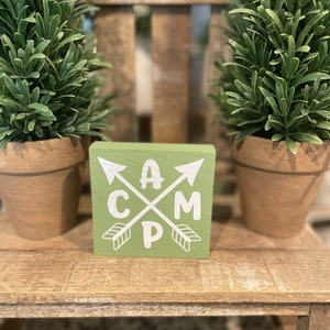 Camping Mini Wooden Sign Set - Home Sign - Farmhouse Sign - Camping ...