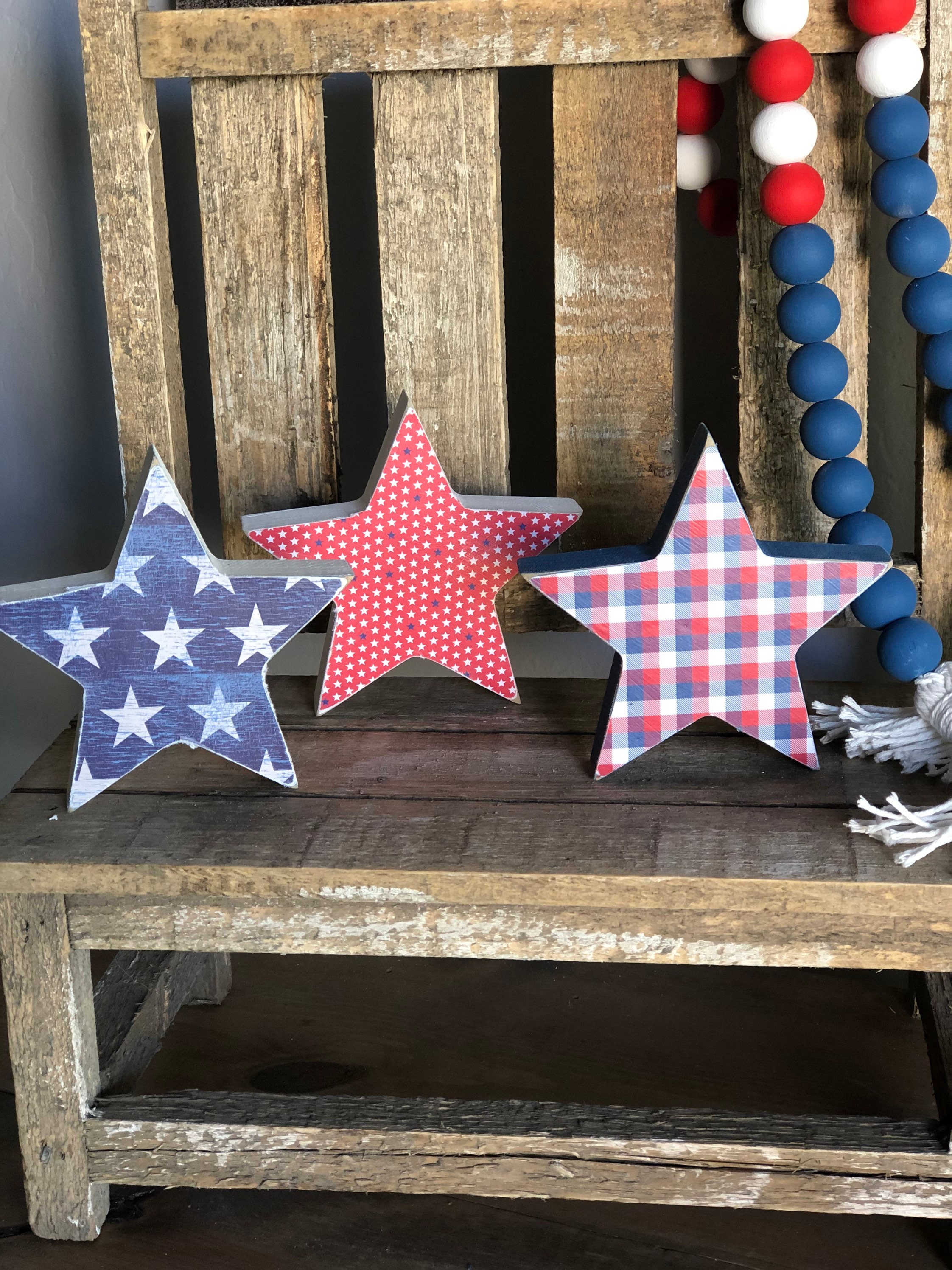 Patriotic Decor Bundle 4th of July Tiered Tray America - Etsy