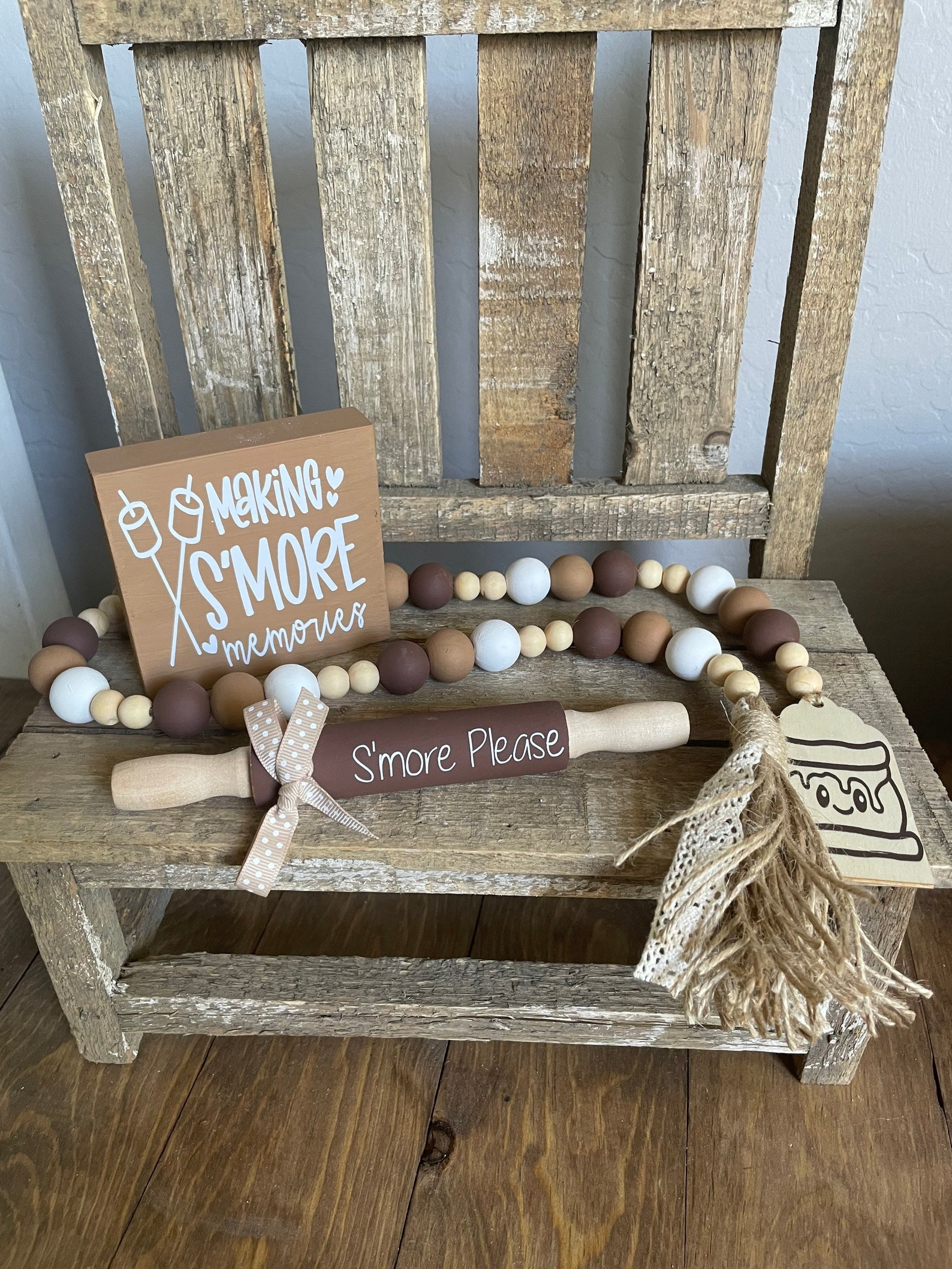 S’more Decor Bundle, Tiered Tray Decor, Rae Dunn Inspired, Camping ...
