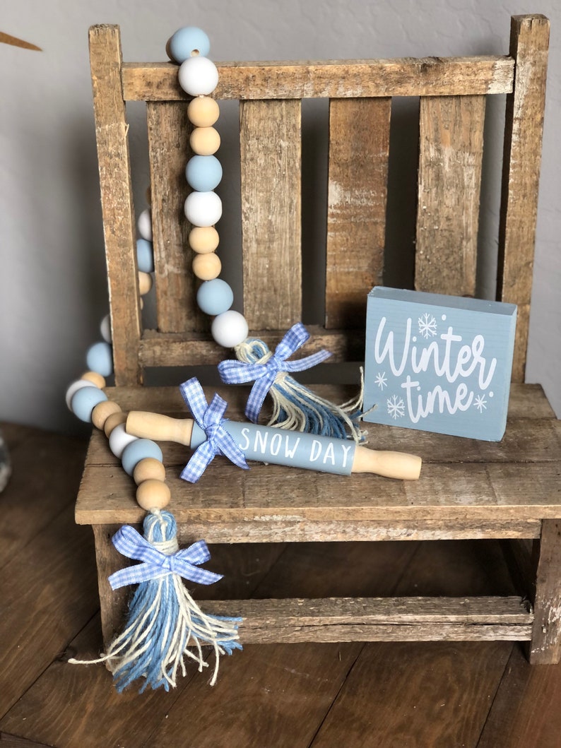 Winter Time Decor Bundle Set of 3 Winter Tiered Tray Winter - Etsy