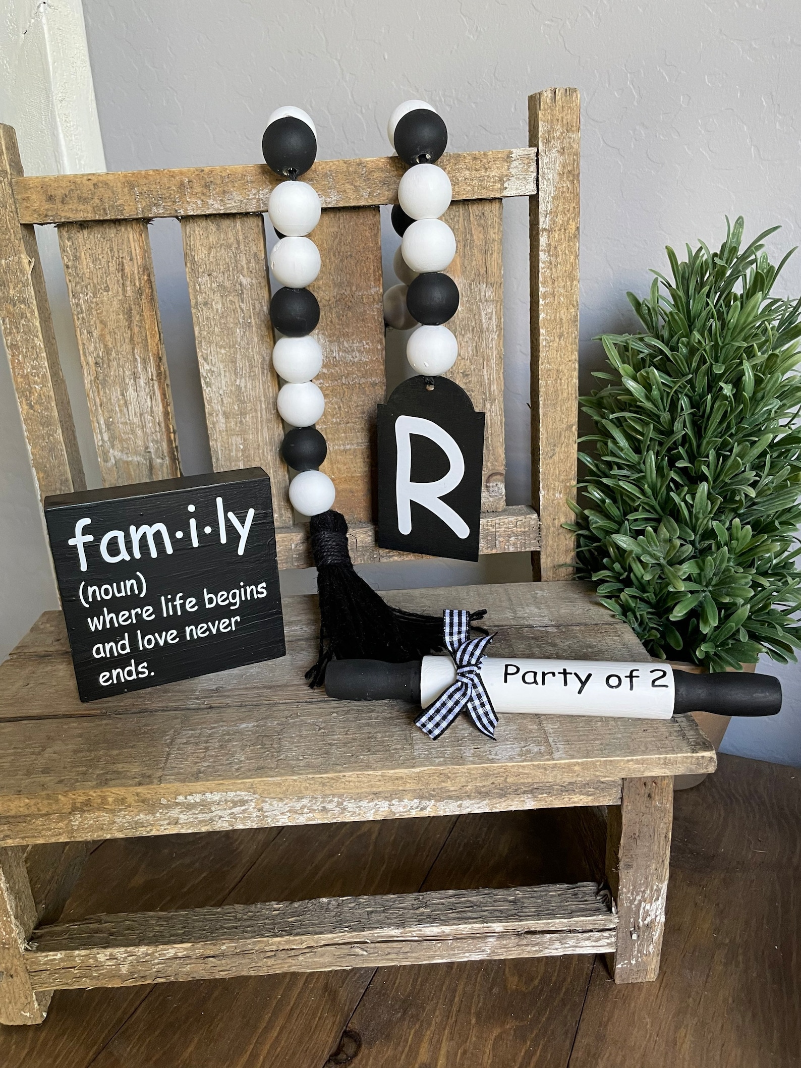 Home Decor Bundle Tiered Tray Decor Rae Dunn Inspired - Etsy