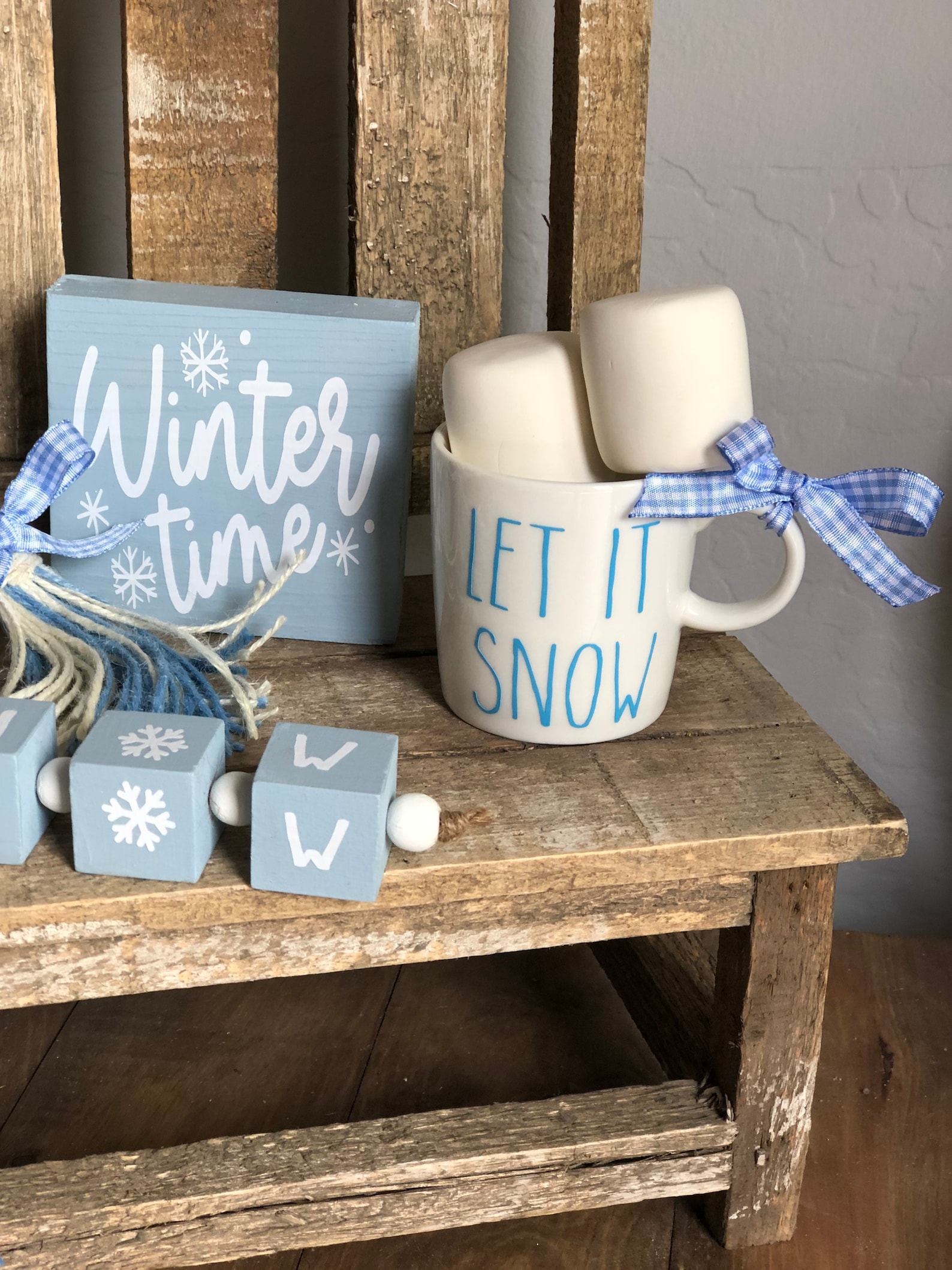 Winter Time Decor Bundle Set of 3 Winter Tiered Tray Winter - Etsy