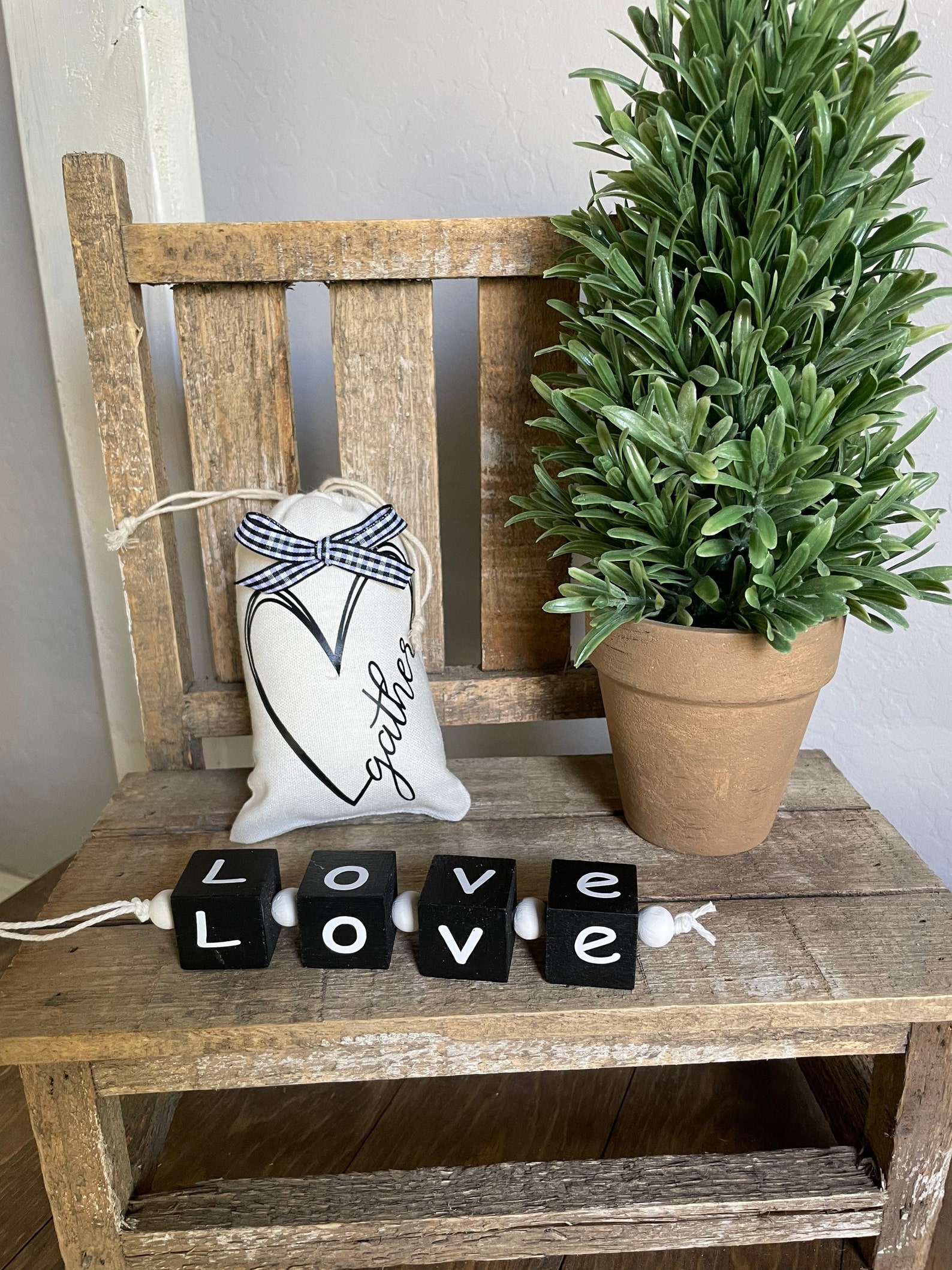 Home Decor Bundle Tiered Tray Decor Rae Dunn Inspired - Etsy