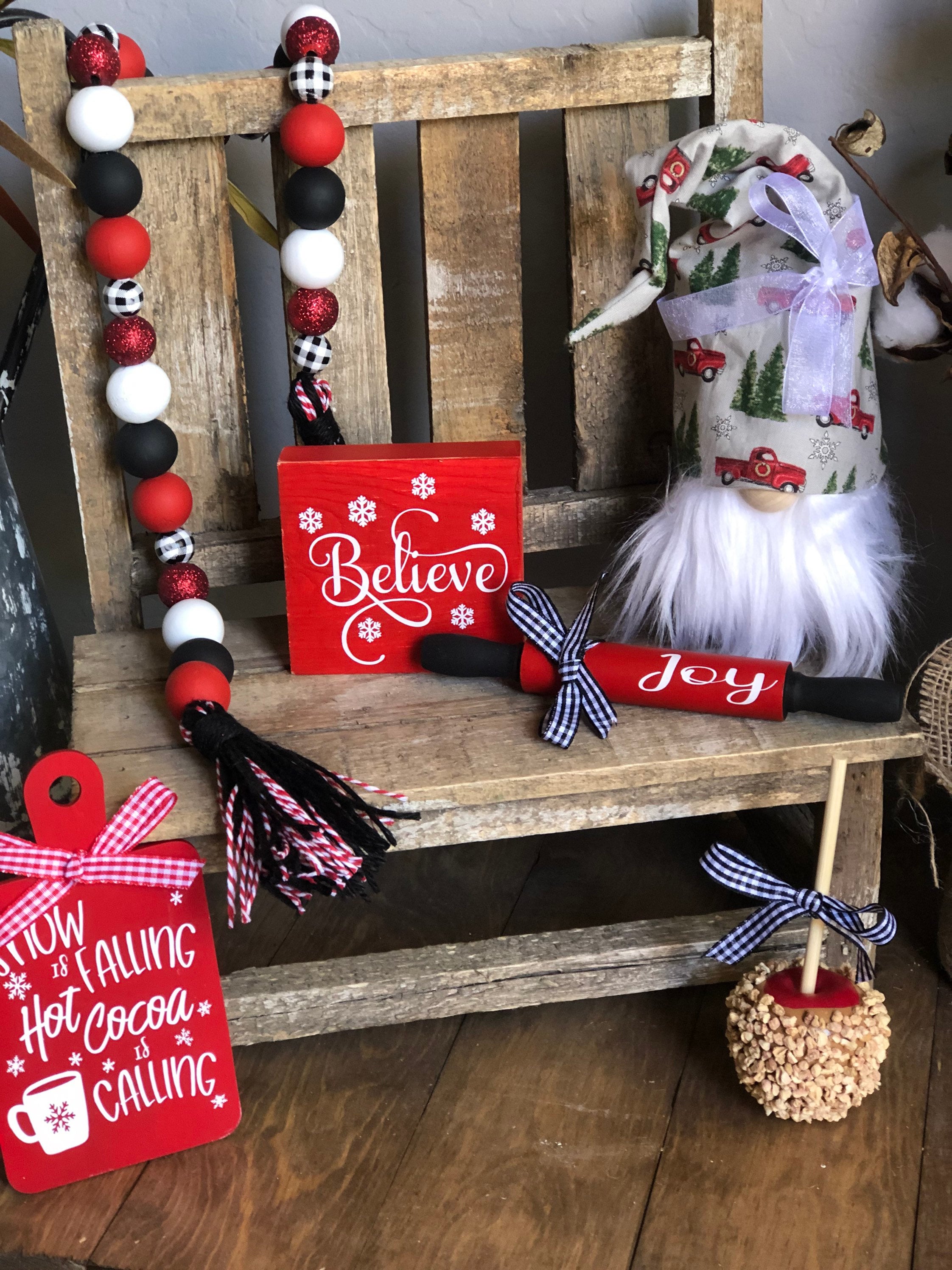 Christmas Believe Decor Bundle, Set of 3, Christmas Tiered Tray ...