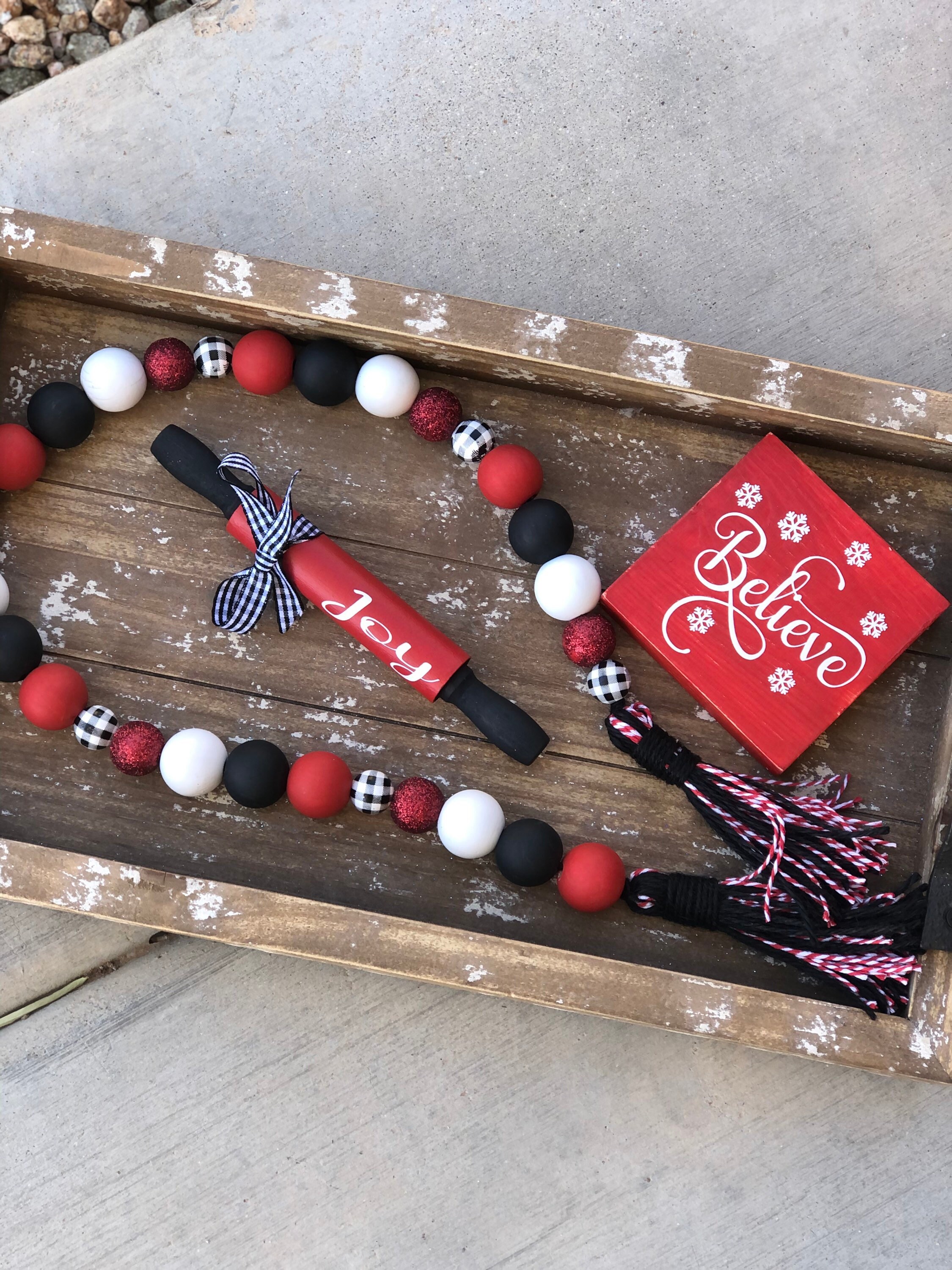 Christmas Believe Decor Bundle Set of 3 Christmas Tiered - Etsy