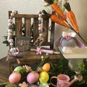 Easter Bunny Decor Bundle, Happy Easter, Set of 3, Easter Tiered Tray ...