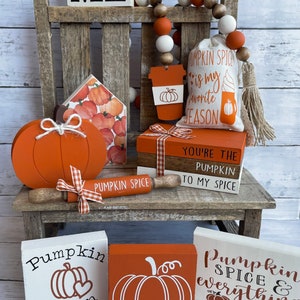 Pumpkin Spice Bundle, Tiered Tray Decor, Rae Dunn Inspired, Farmhouse ...
