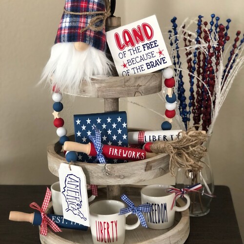 Faith Family Freedom Decor Bundle Patriotic Set of 3 4th - Etsy