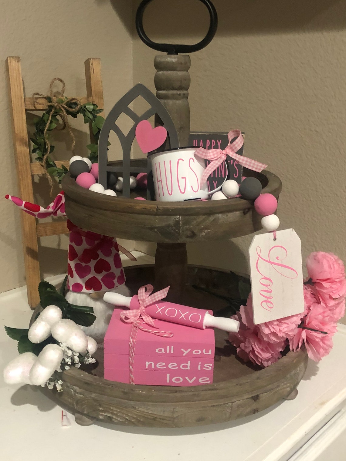 Valentine's Decor Bundle Love Set of 3 Valentine Tiered - Etsy