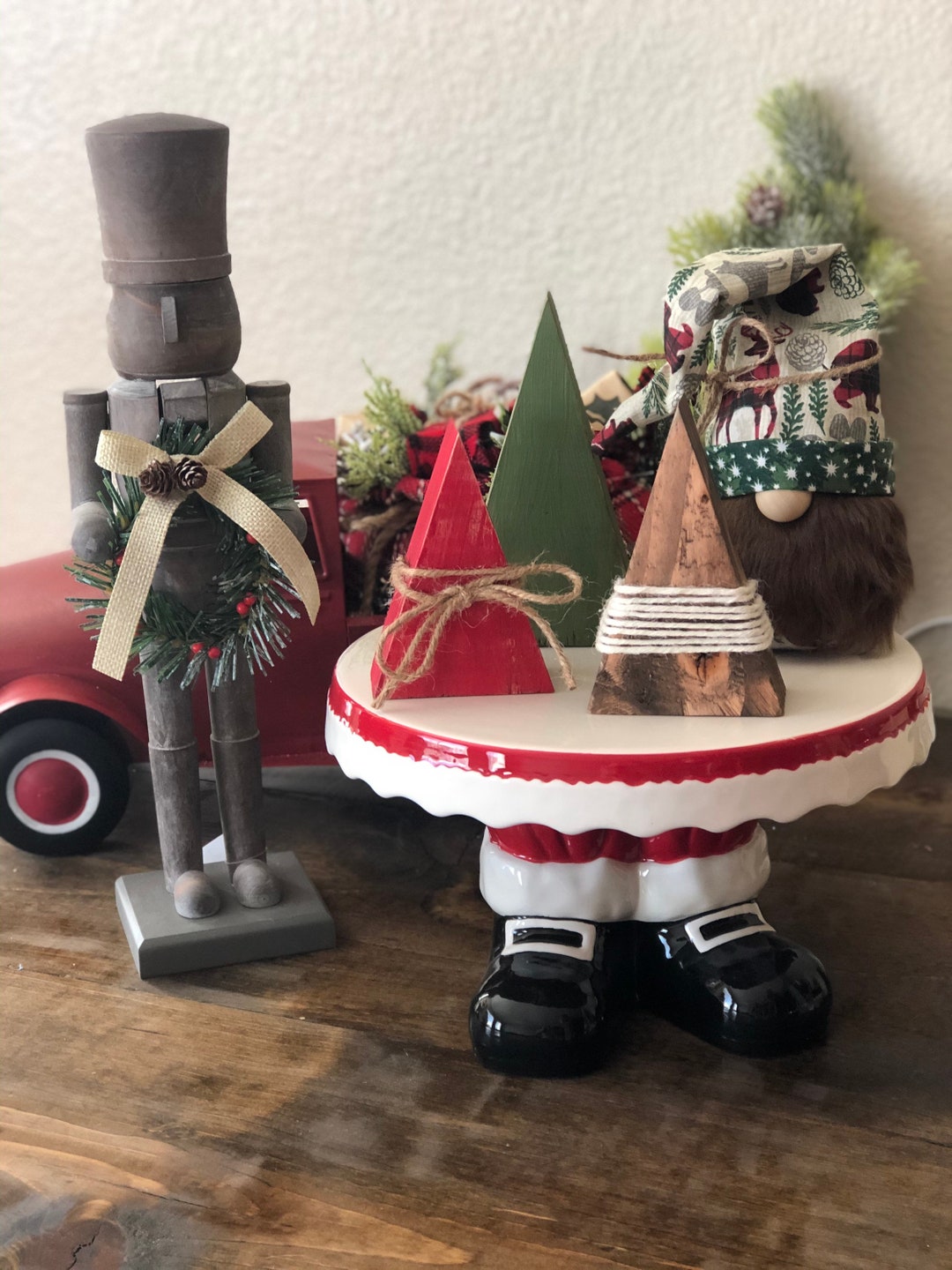 Distressed Wooden Christmas Tree Decor - Etsy