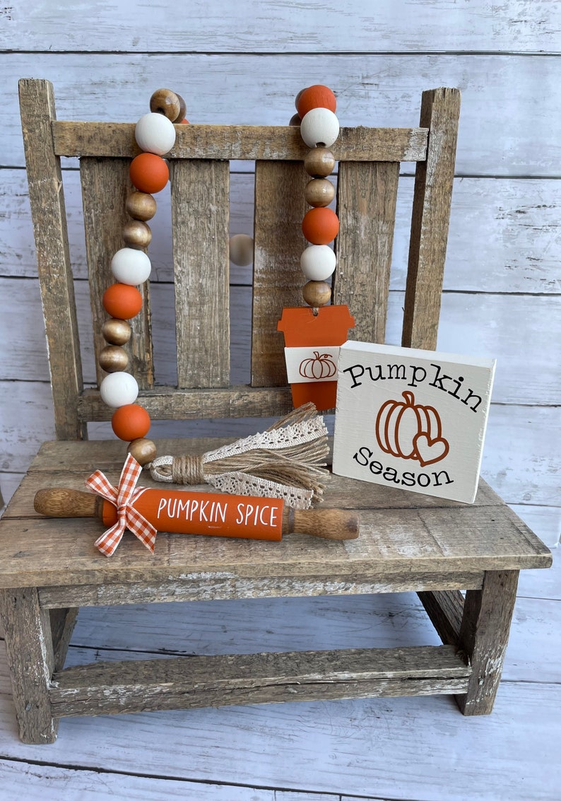 Pumpkin Spice Bundle Tiered Tray Decor Rae Dunn Inspired - Etsy