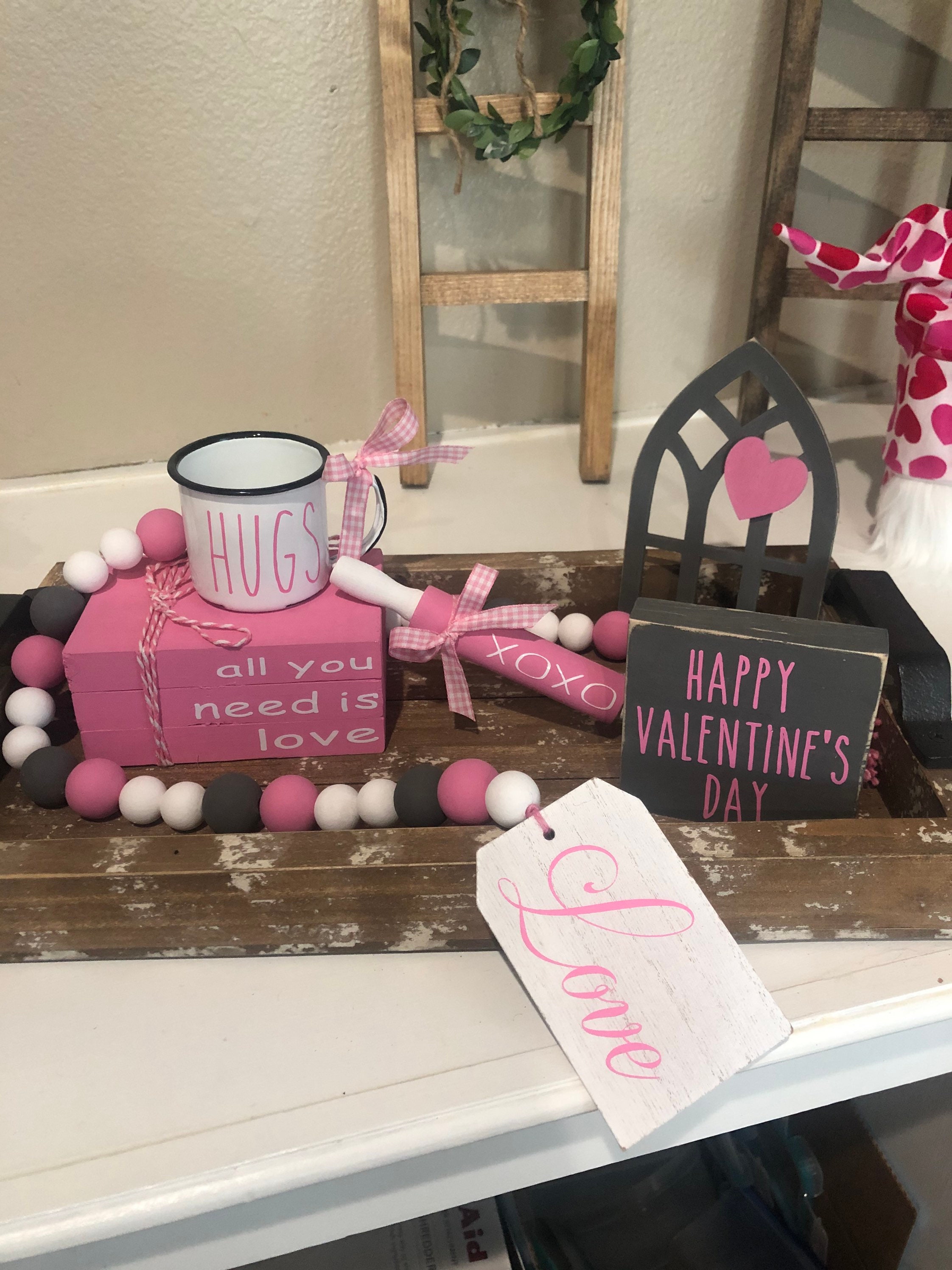 Valentine's Decor Bundle Love Set of 3 Valentine Tiered - Etsy