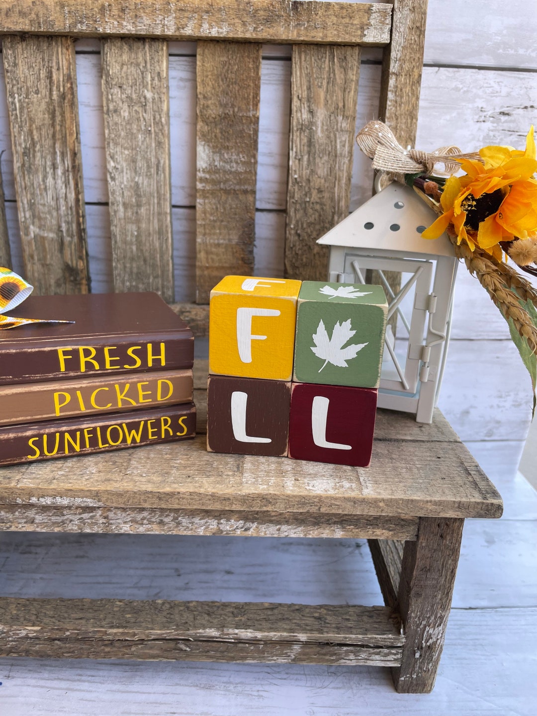 FALL Blocks- Fall-tiered Tray Decor-autumn Decor - Etsy