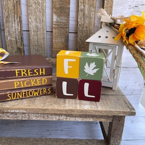 FALL Blocks- Fall-tiered Tray Decor-autumn Decor - Etsy