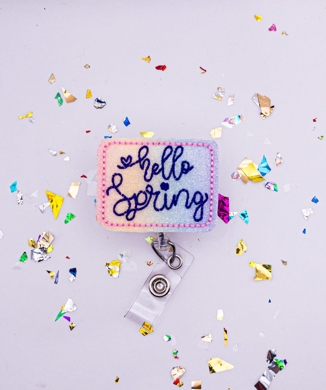 Hello Spring Badge Reel, Season Badge Reel, Spring Nurse Badge, Spring ...