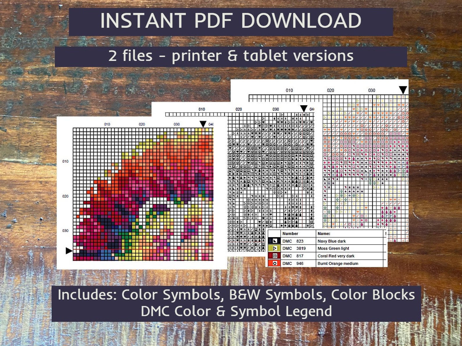 Trippy Mushroom Cross Stitch PDF Pattern Modern Hippy Psychedelic ...