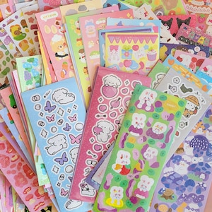 20 Korean Stickers Sheet Package Set| Mystery Kawaii Stickers Pack ...