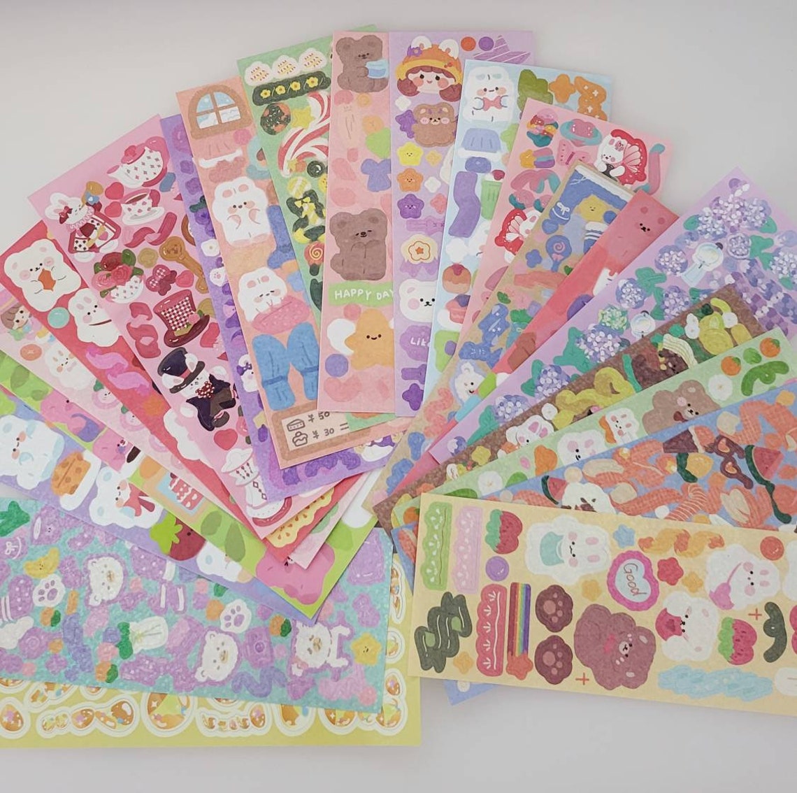 Huge Deco Polco Stickers Sheets Pack Cute Korean Stickers - Etsy