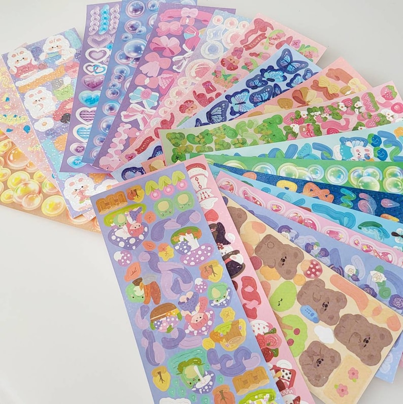 Huge Deco Polco Stickers Sheets Pack Cute Korean Stickers - Etsy Australia