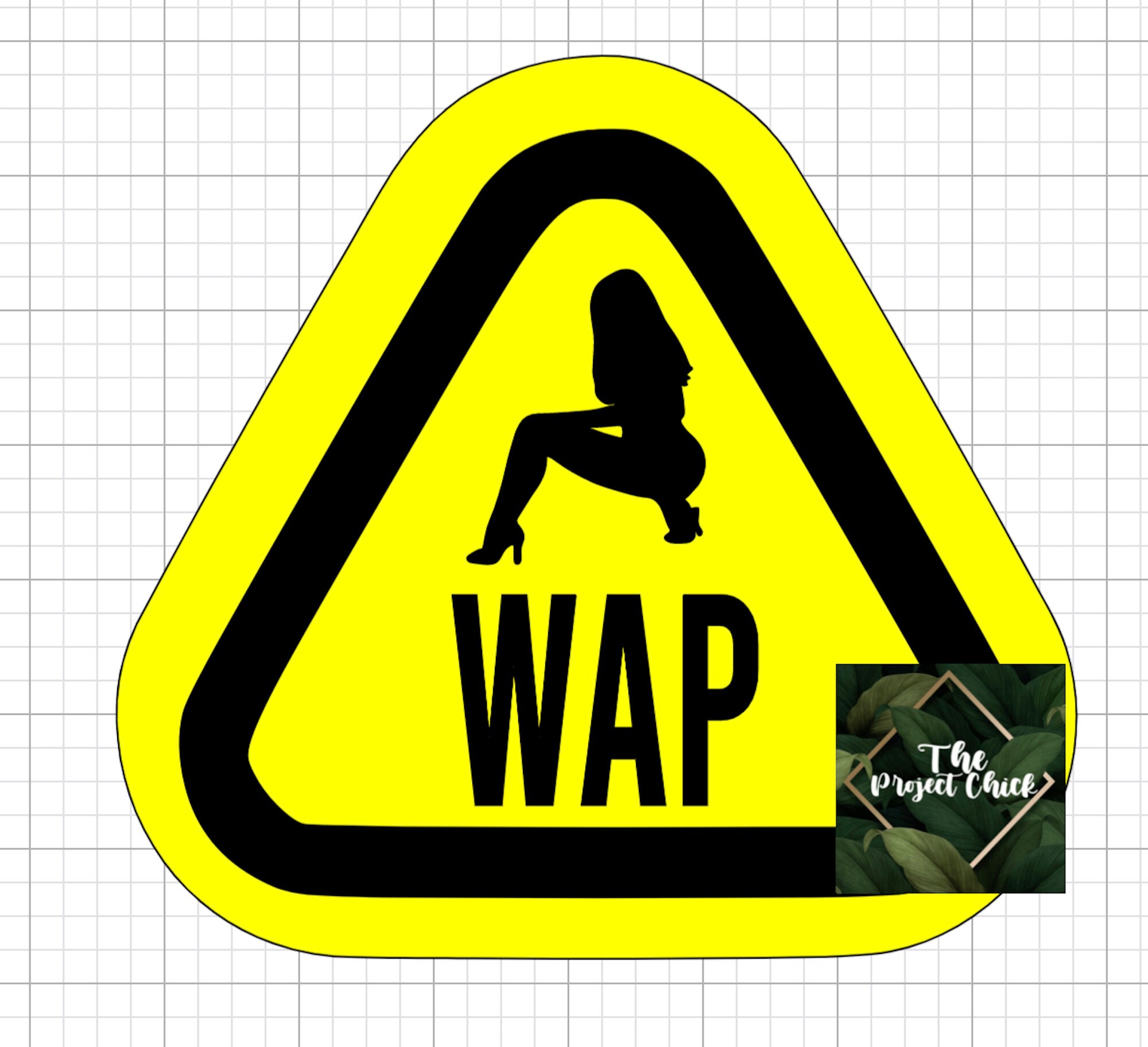 WAP caution sign svg png twerk svg tik tok overnight bag | Etsy