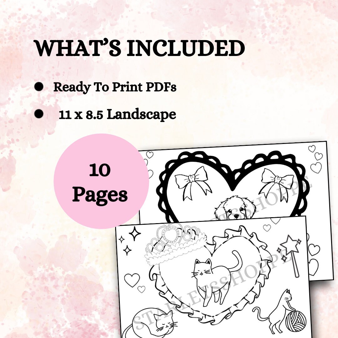 Coquette Coloring Pages for Adults and Teens/ 10 Pritntable Pdfs ...