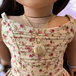 Engraved Locket for 18 Inch Dolls/ Heart Locket/circle Locket/ Gold ...