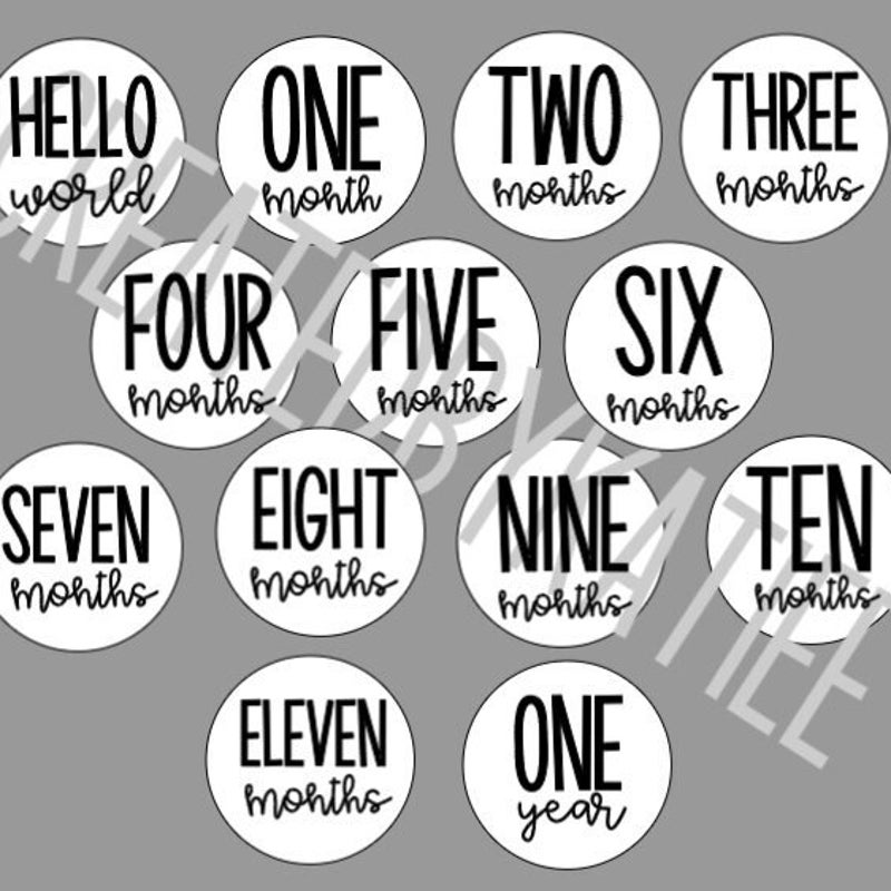 Baby Monthly Milestone Svg - Etsy