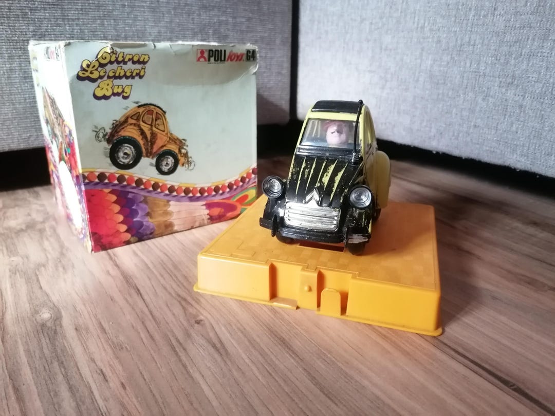 Rare POLITOYS G4 CITRON Le Cheri Bug - Citroen 2CV Yellow With Box - Etsy