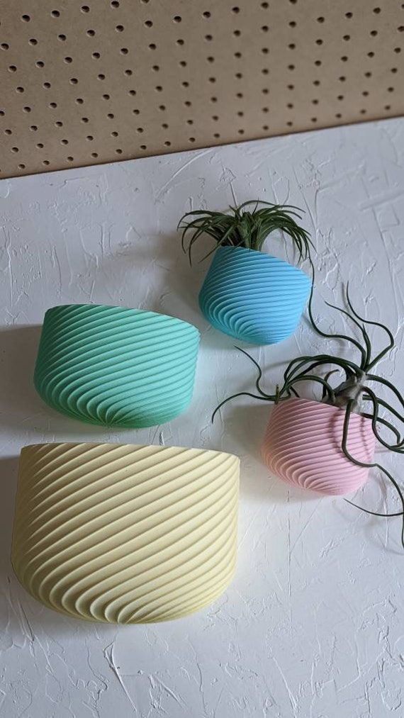 Wavy Lines Indoor Wall Planter Boho Hanging Planter Retro - Etsy