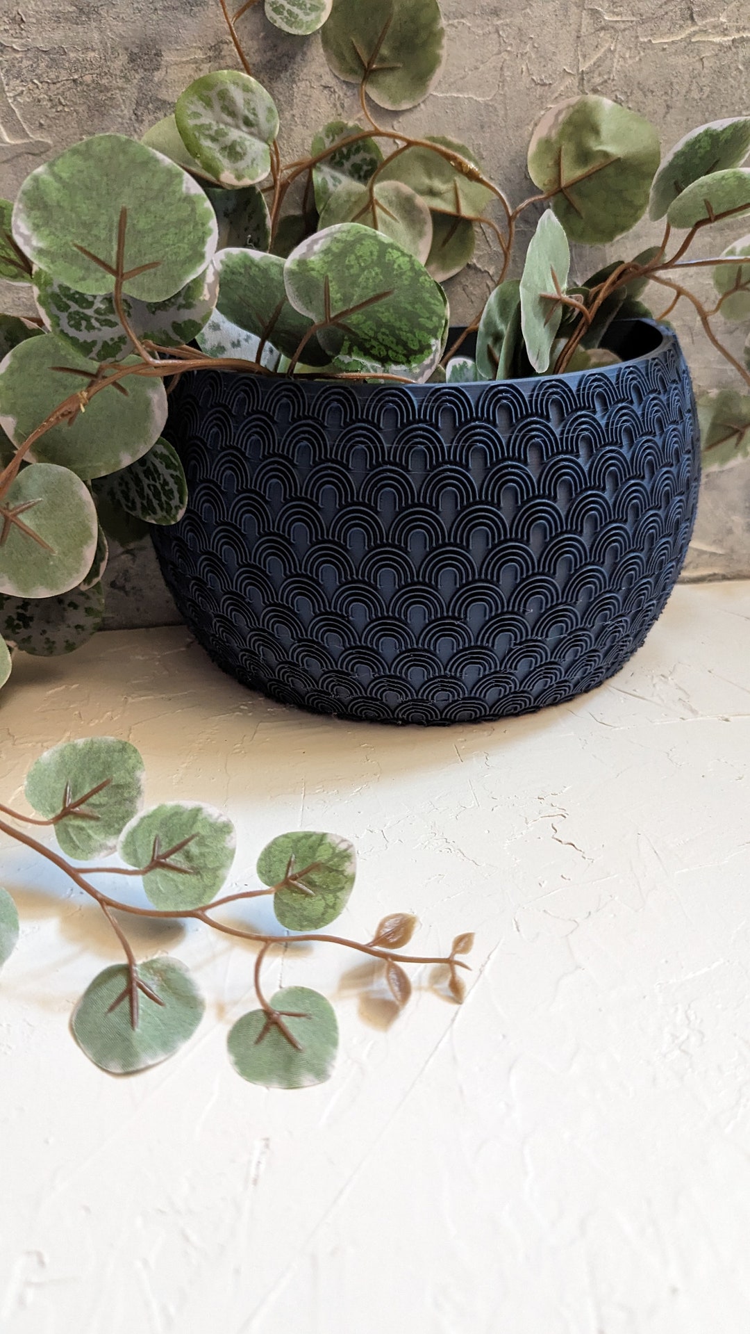 Rainbow Pattern Modern Wall Planters With Liner, Art Deco Style Indoor ...