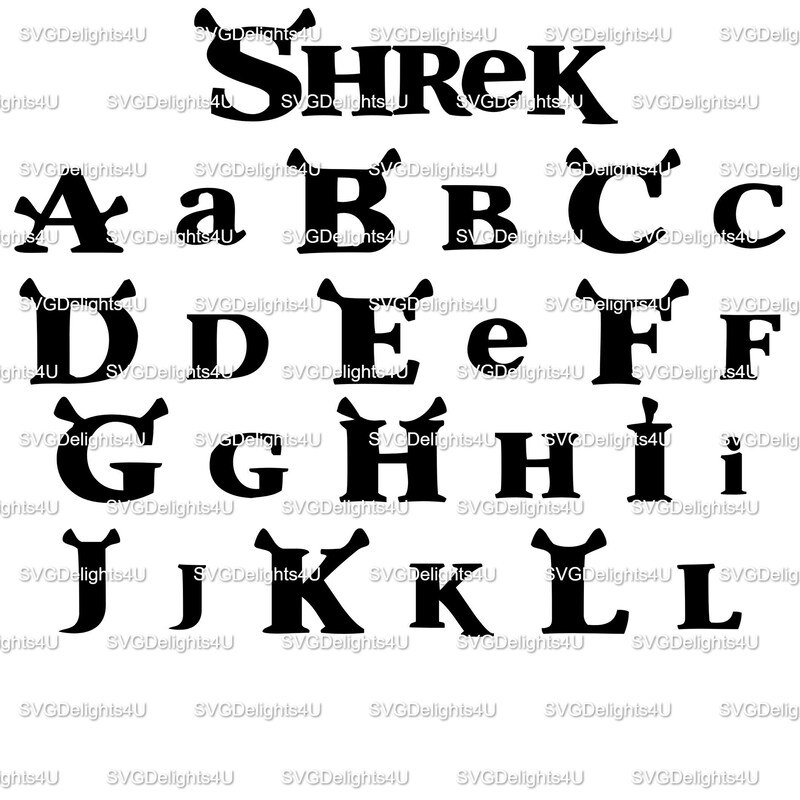 Shrek Numbers Svg - Etsy