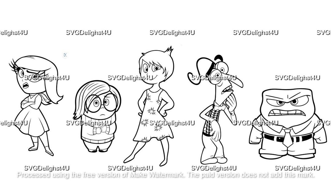 Inside Out SVG Joy Sadness Fear Anger Disgust Mental Health - Etsy UK